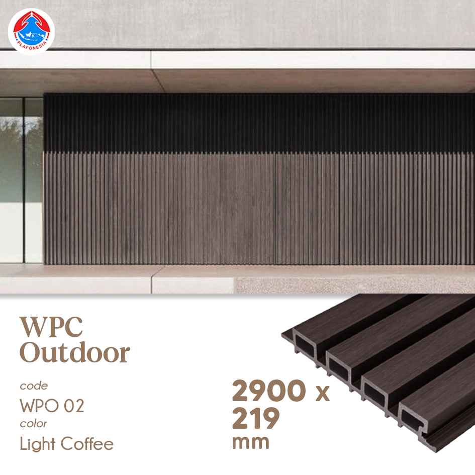 Wall Panel Dinding Outdoor WPO02 Light Coffee | PLAFON PVC TANJUNG ...